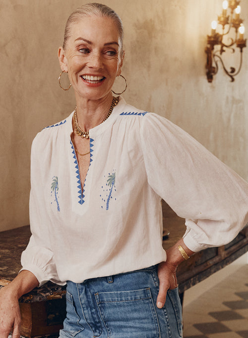Palmier blouse - chalk